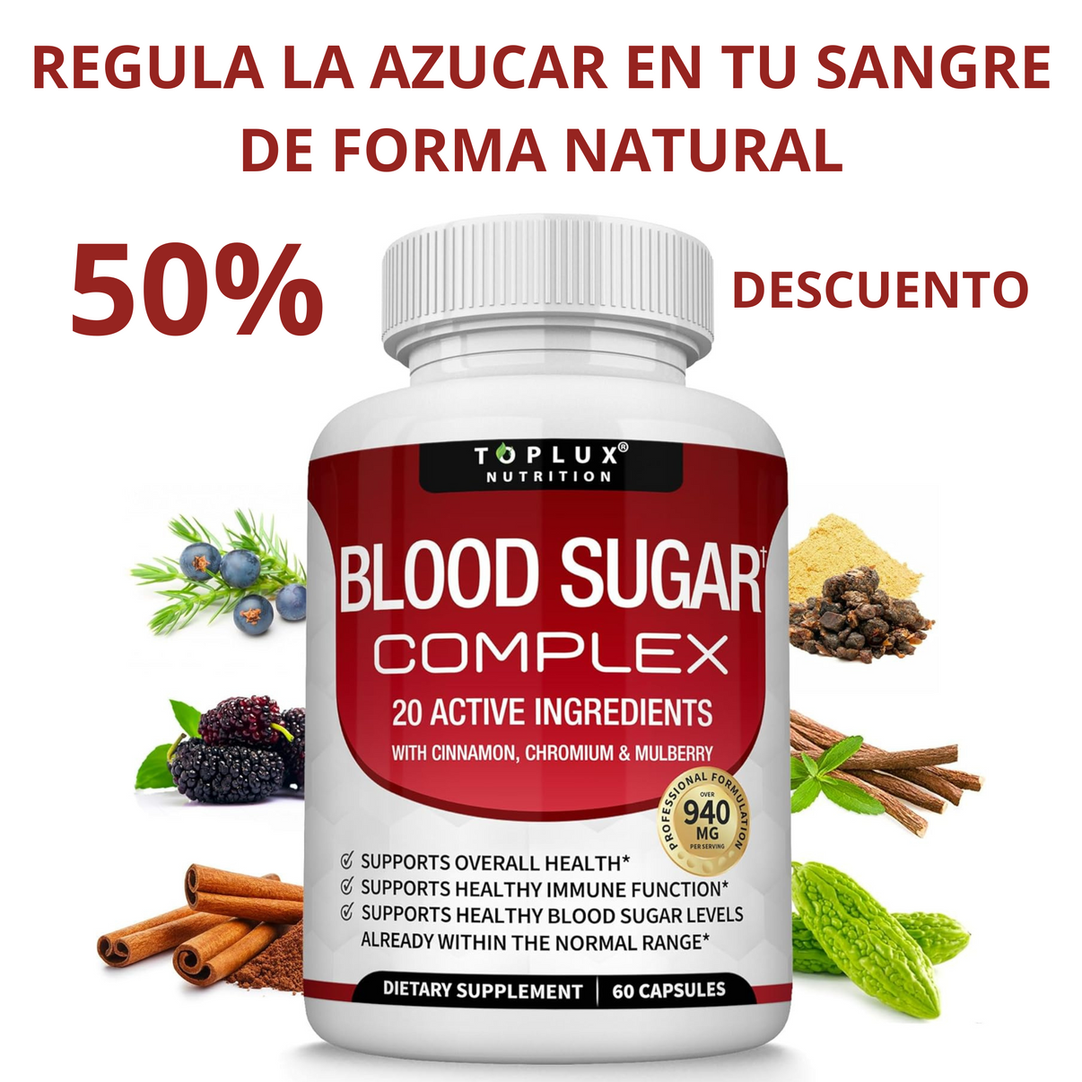 BLOOD SUGAR SUPLEMENTO - REGULA TUS NIVELES DE AZUCAR Y MEJORA TU ENER ...